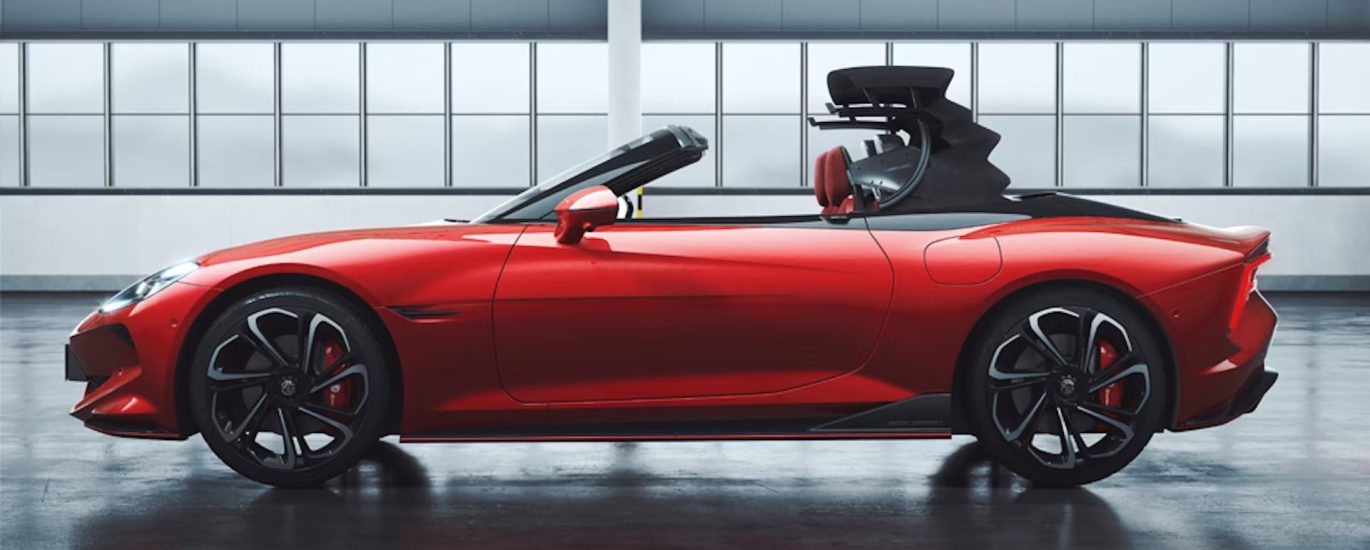 MG unveils the futuristic Cyberster sports car with scissor doors and ...